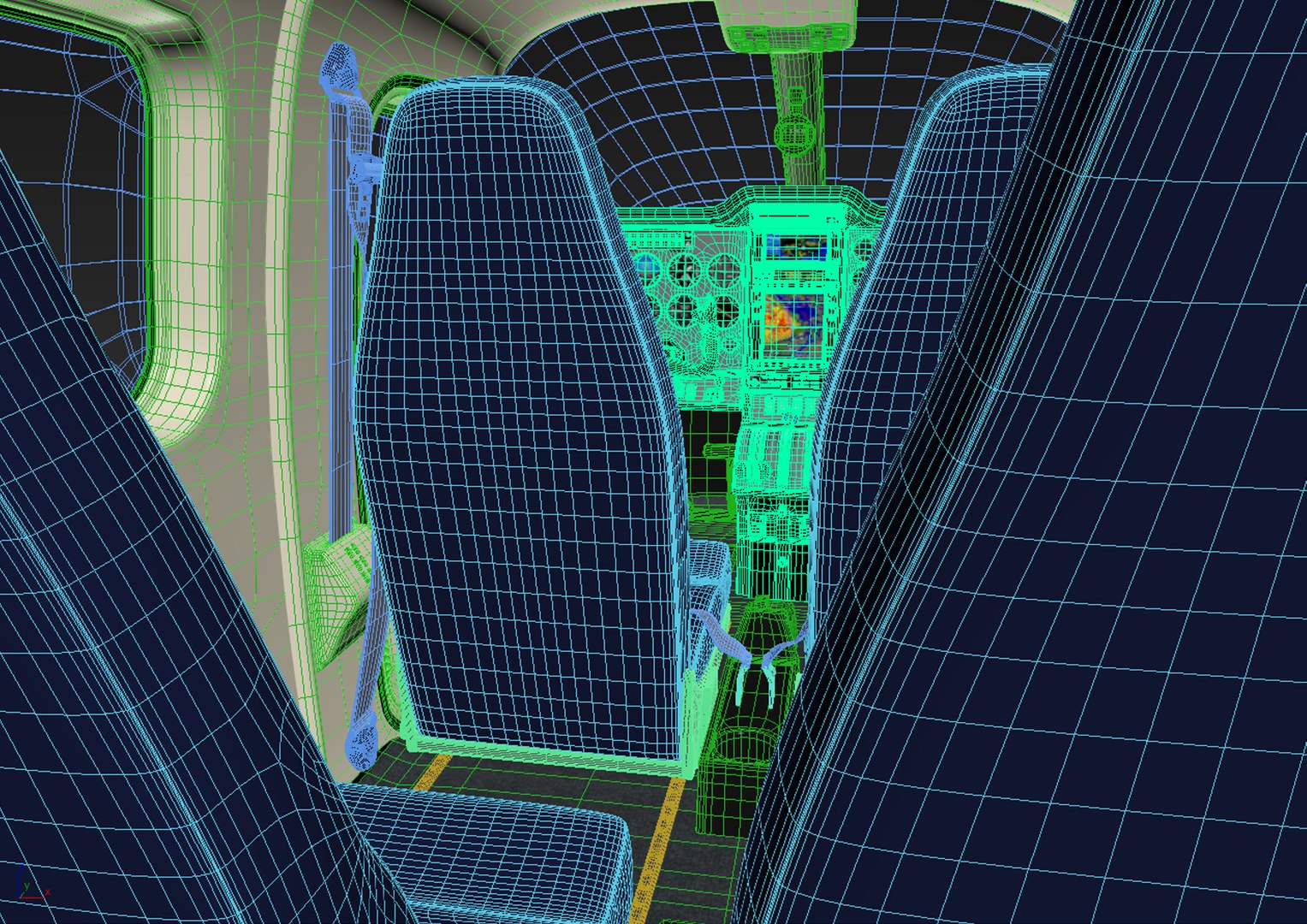 3D Aircraft Cabin Model - TurboSquid 1852633