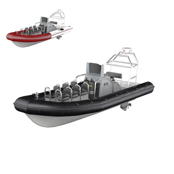 3d inflatable boat zodiac 550 model