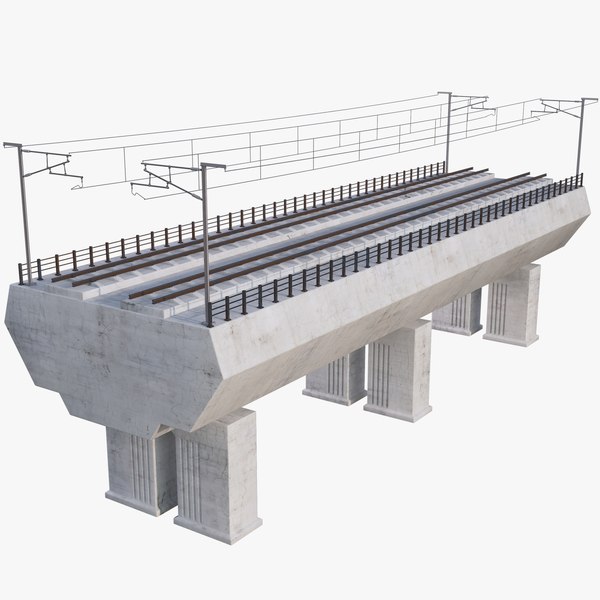High Speed Rail Bridge Section 3D model - TurboSquid 1991745