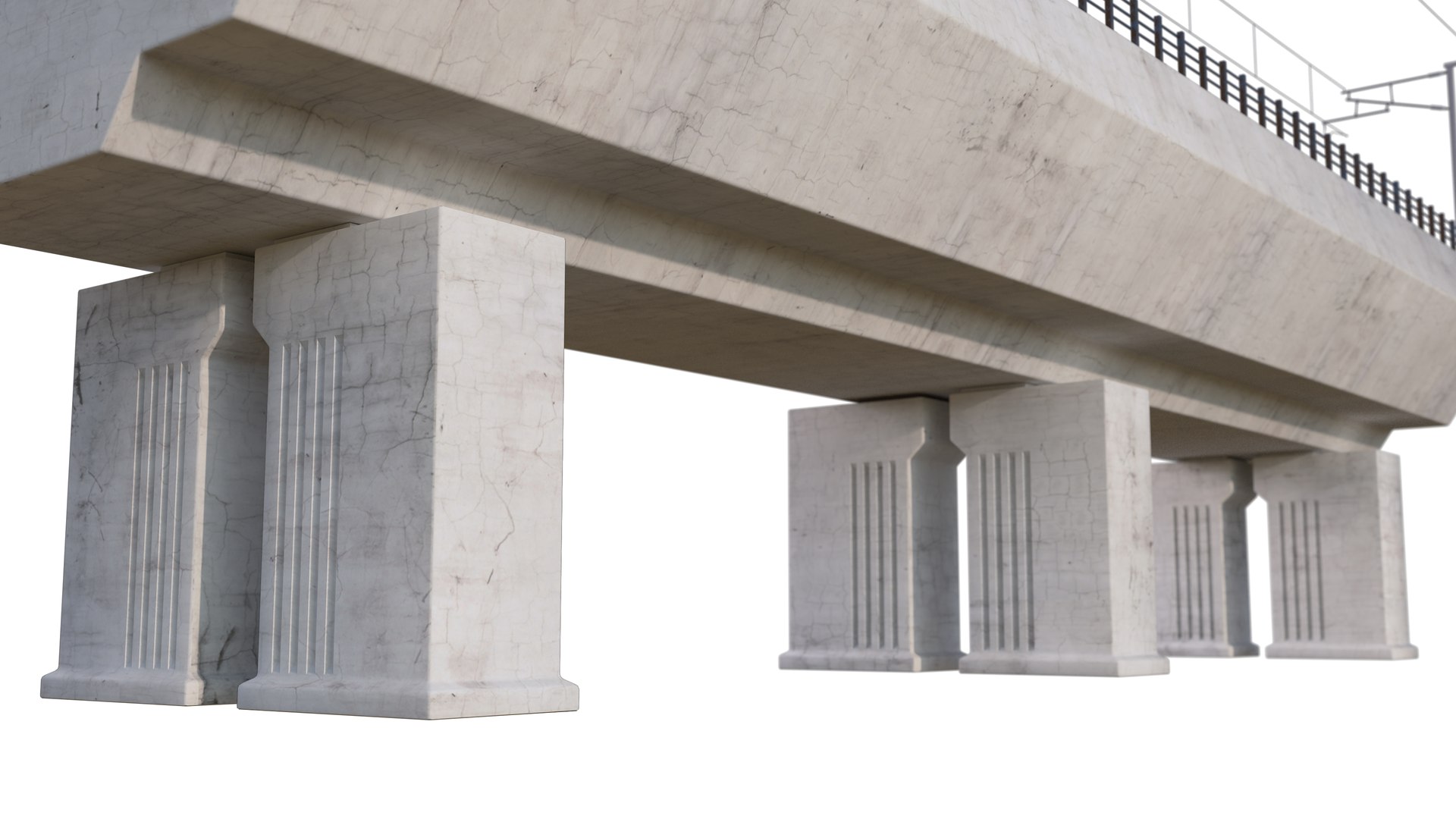 High Speed Rail Bridge Section 3D Model - TurboSquid 1991745