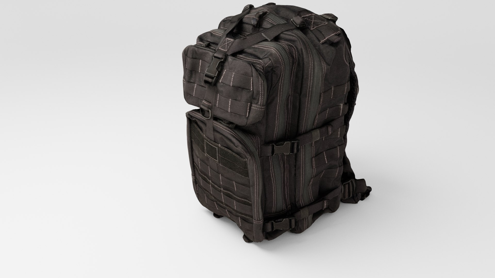 Black Tactical Military Backpack For Soldiers 3D - TurboSquid 2255667