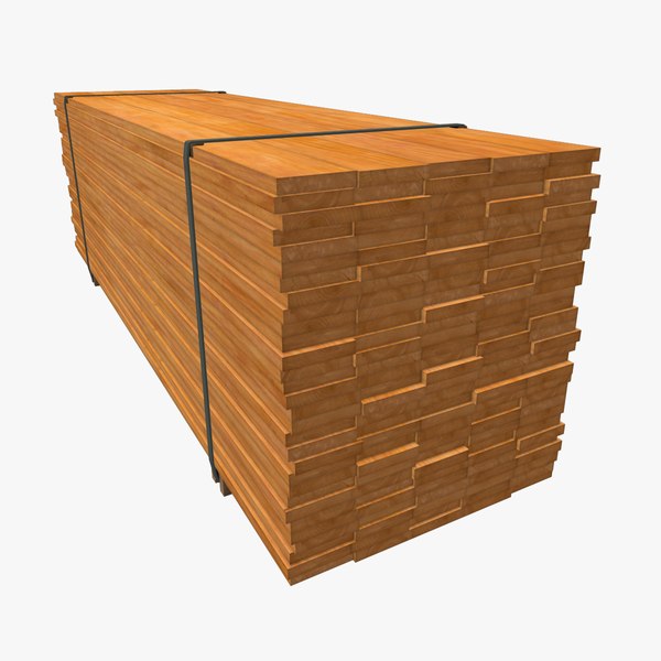 3d model lumber stack