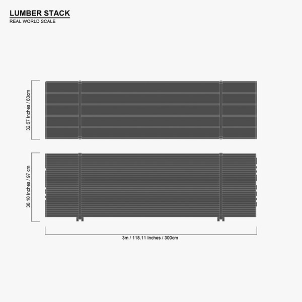 3d model lumber stack