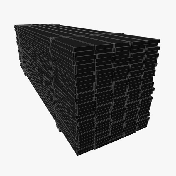 3d model lumber stack