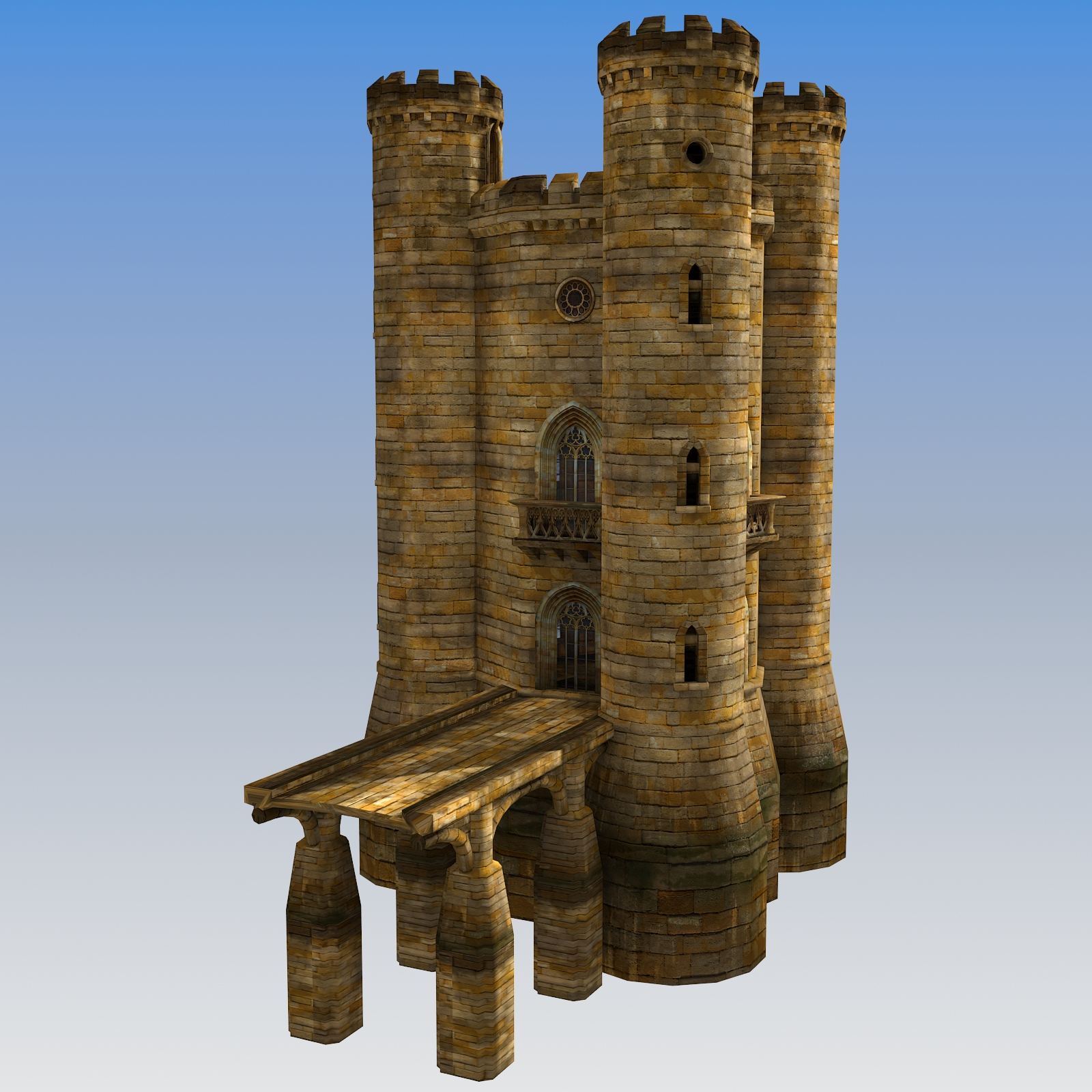 medieval castle yellow tower max