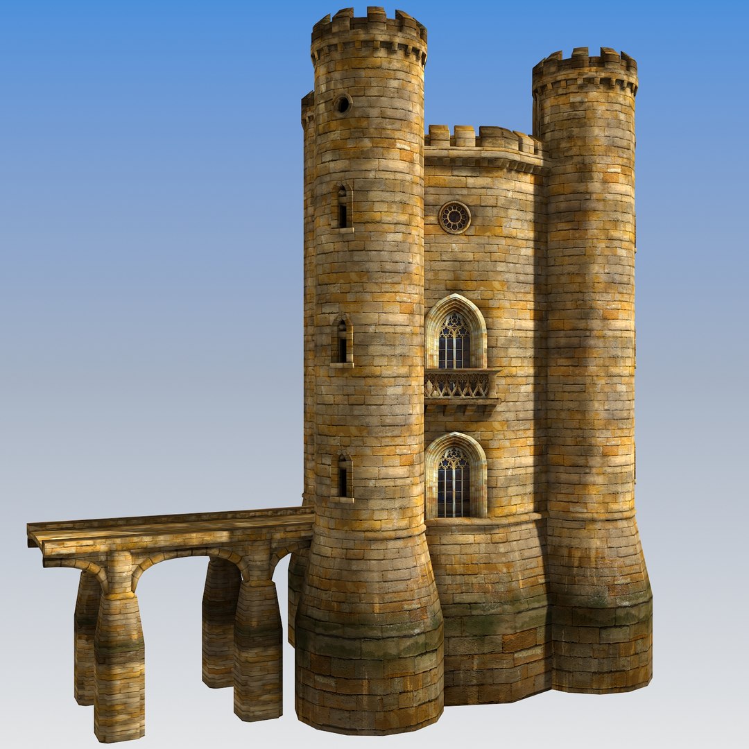 Medieval Castle Yellow Tower Max