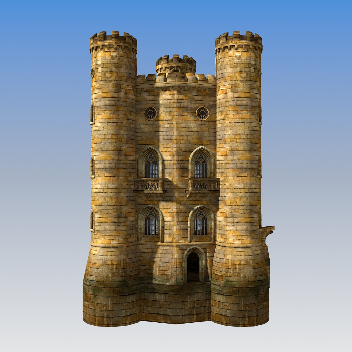 medieval castle yellow tower max