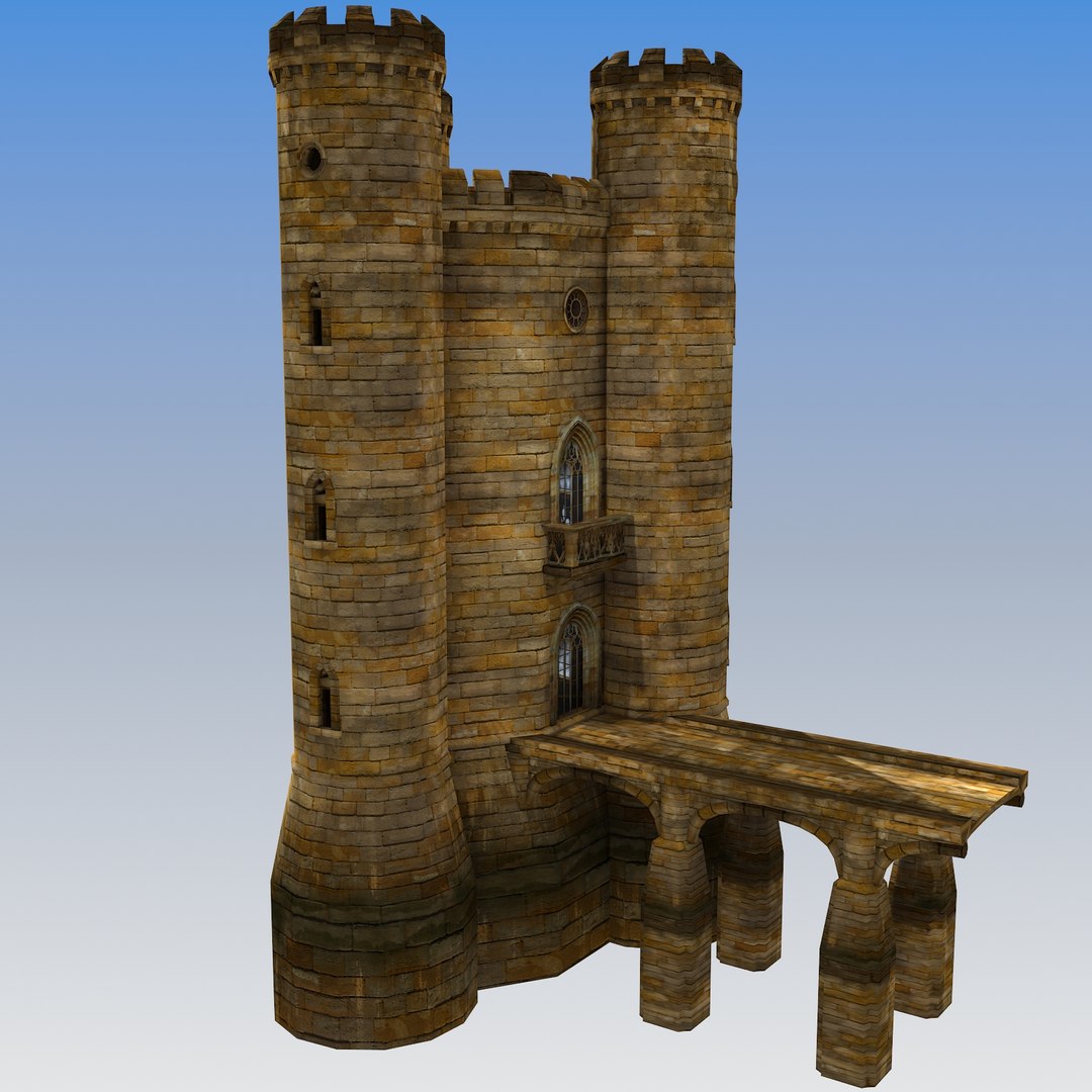 Medieval Castle Yellow Tower Max