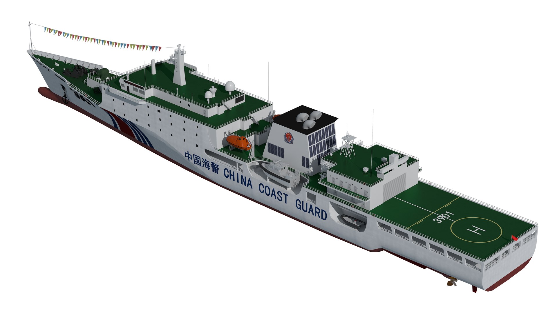 China Coast Guard 3901 CCGS 3901 China Coast Guard South China Sea ...