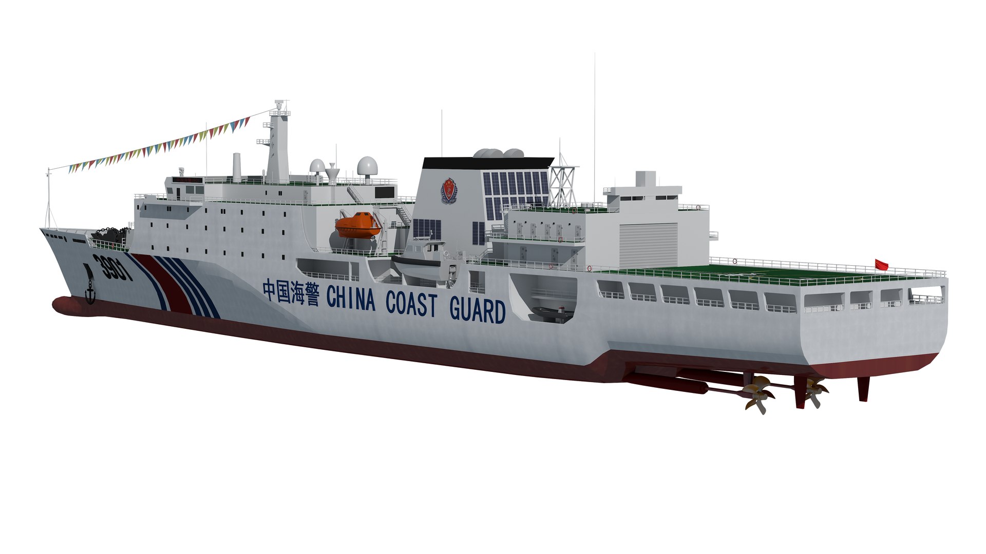 China Coast Guard 3901 CCGS 3901 China Coast Guard South China Sea ...