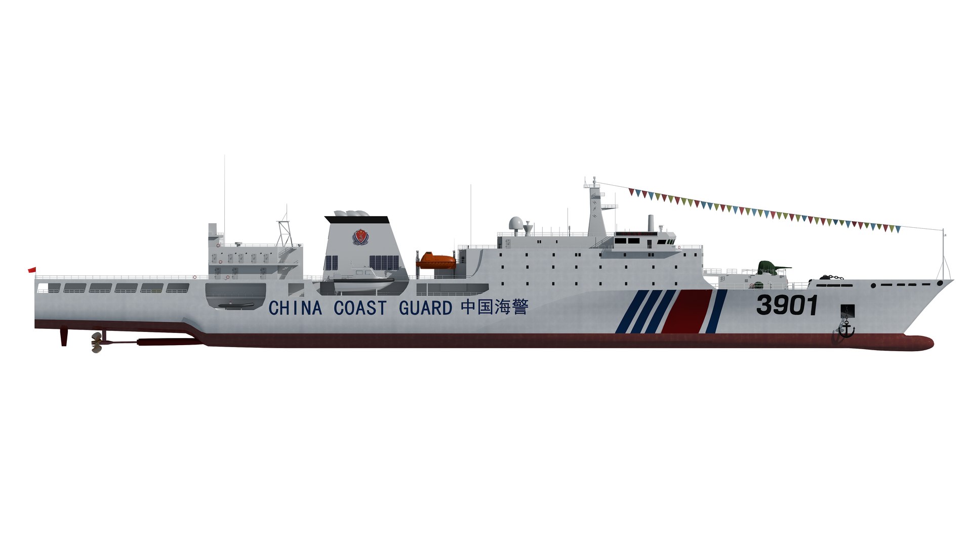 China Coast Guard 3901 CCGS 3901 China Coast Guard South China Sea ...
