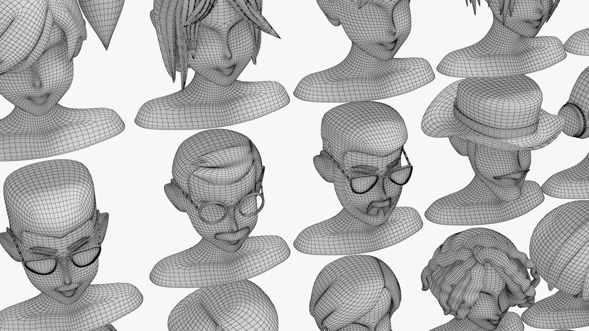 60 Hairstyles 3D Model - TurboSquid 2192449