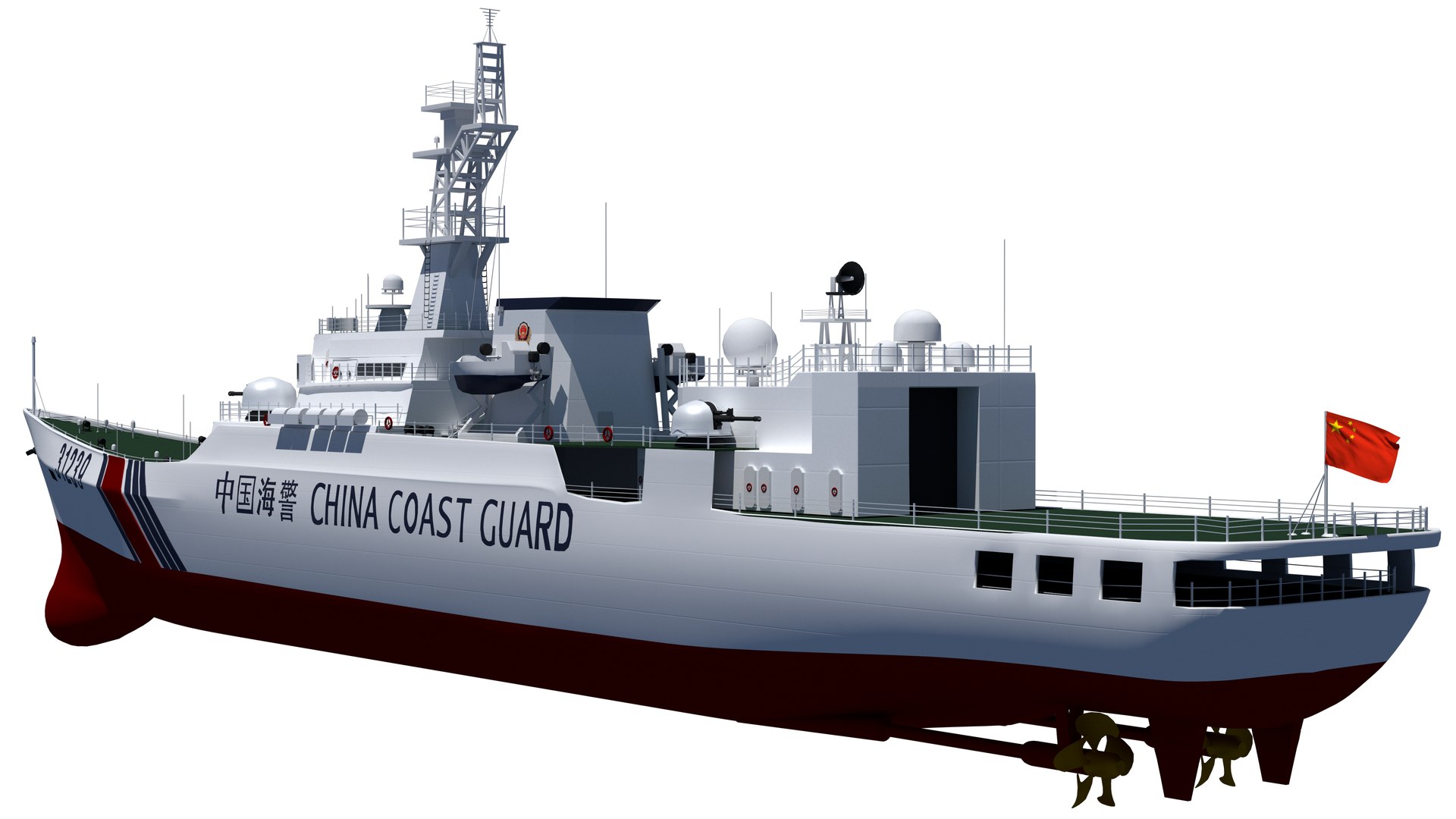 3D Model Coast Guard Ship - TurboSquid 1682759