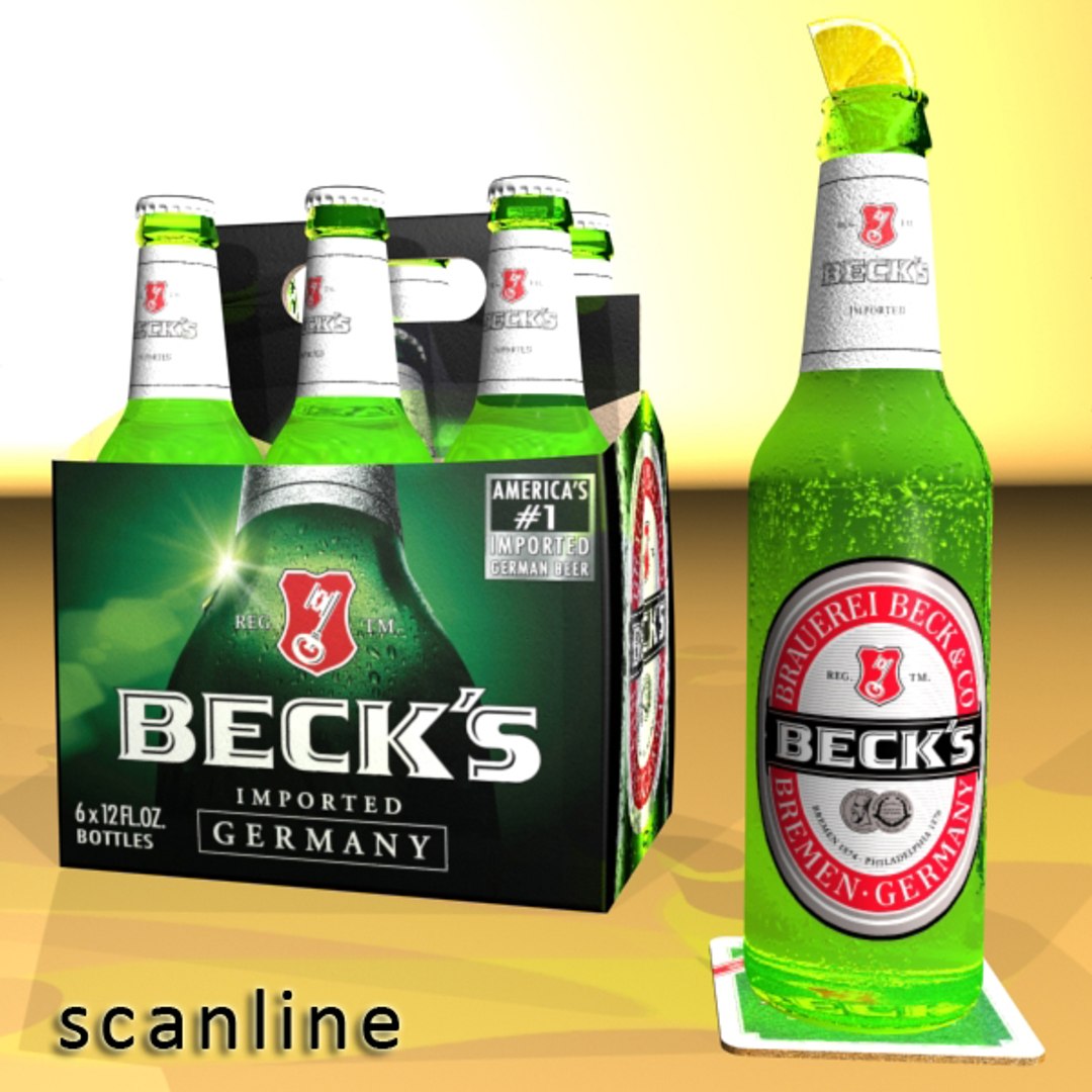 Max Becks Beer Bottle 6