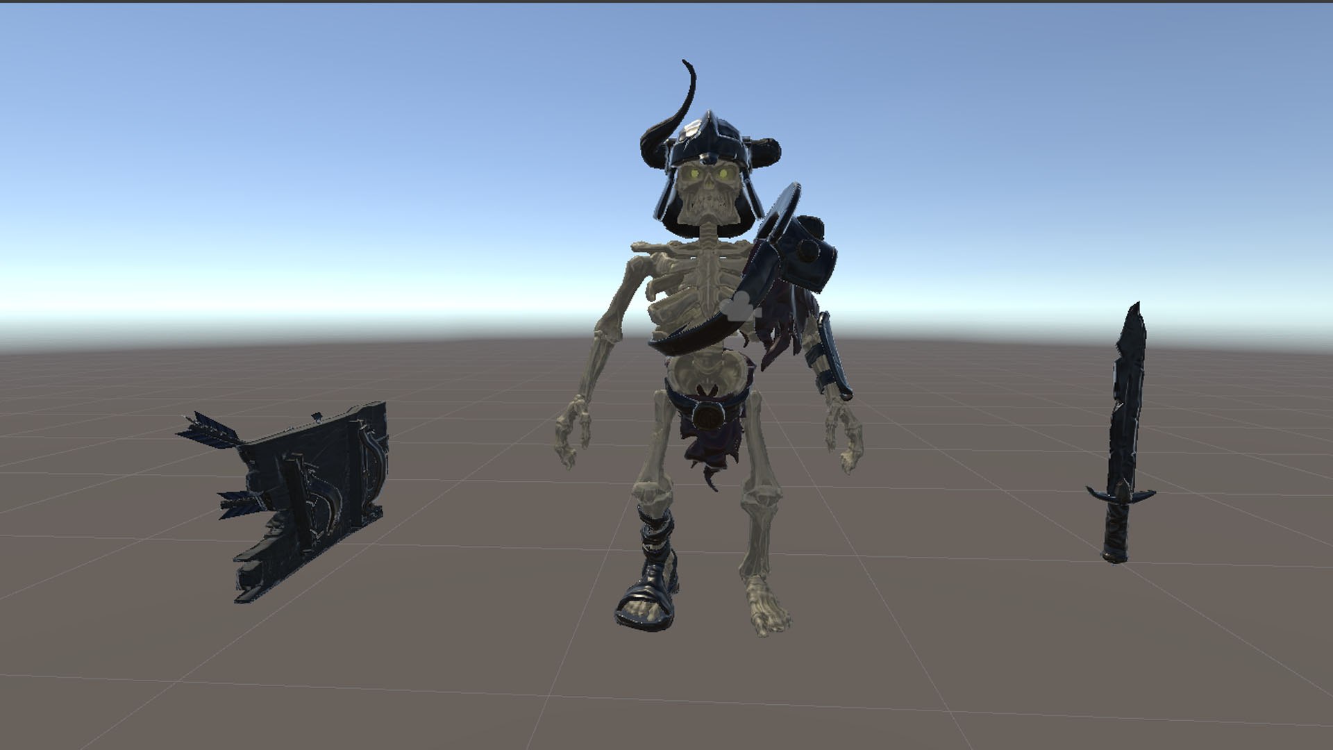 3D Low Poly Animated Warrior Skeleton Character - TurboSquid 2148656