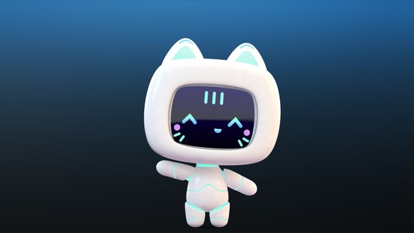 Cute Cartoon Robot Cat Modelo 3D - TurboSquid 2039352