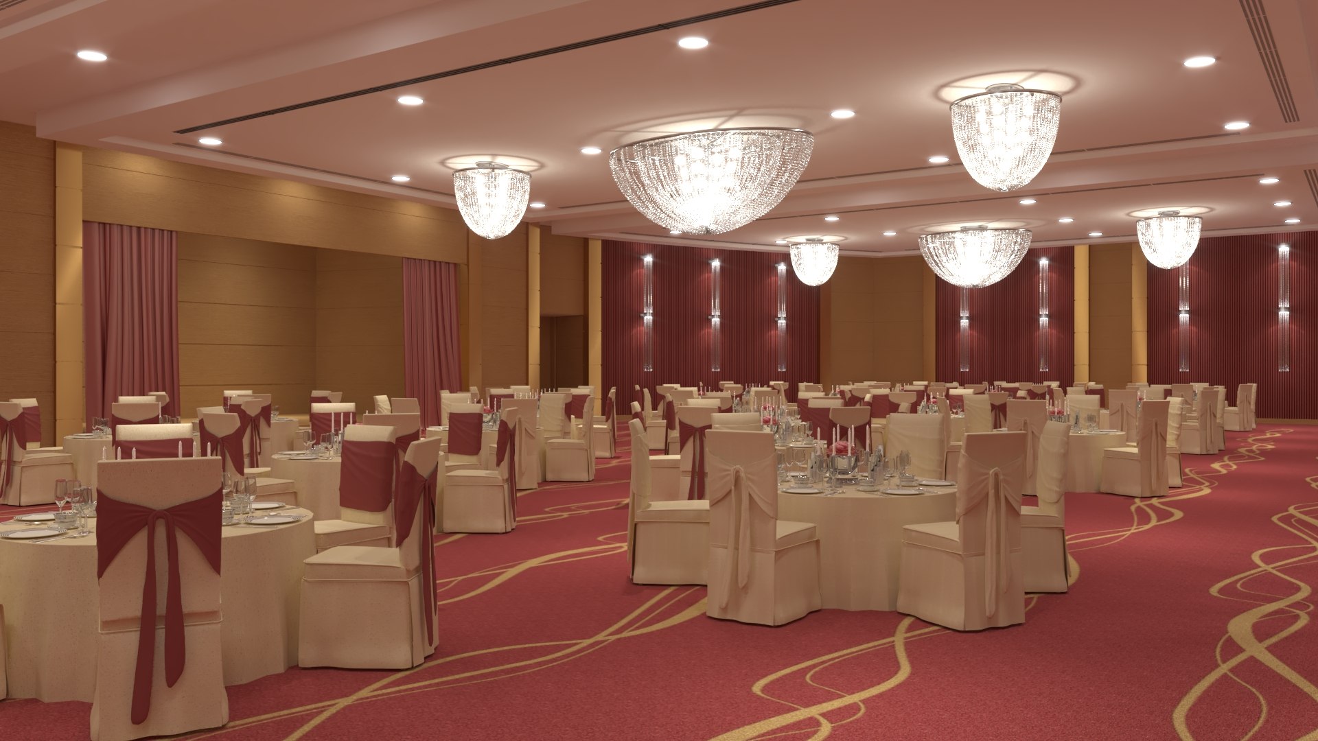 3D Model Ballroom - TurboSquid 2073325