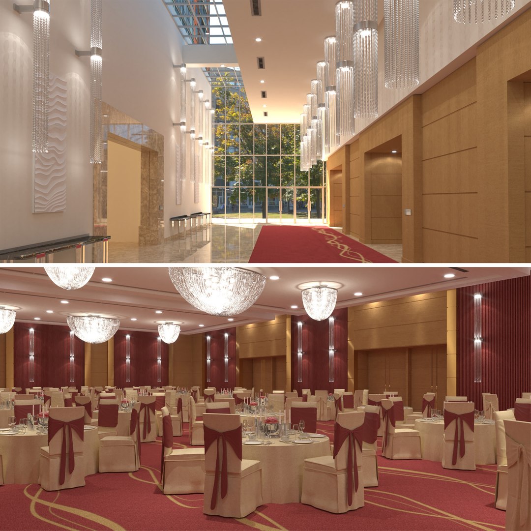 3D Model Ballroom - TurboSquid 2073325