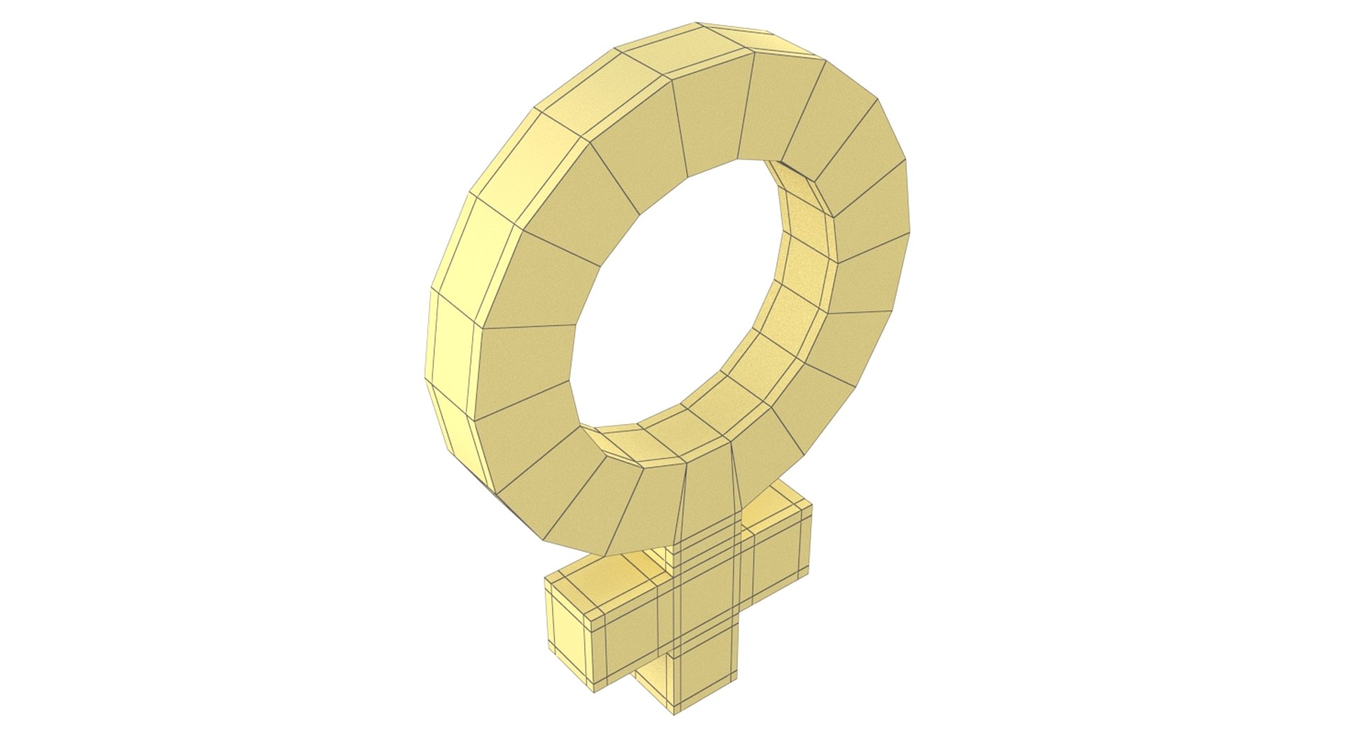 3d Female Gender Symbol Model