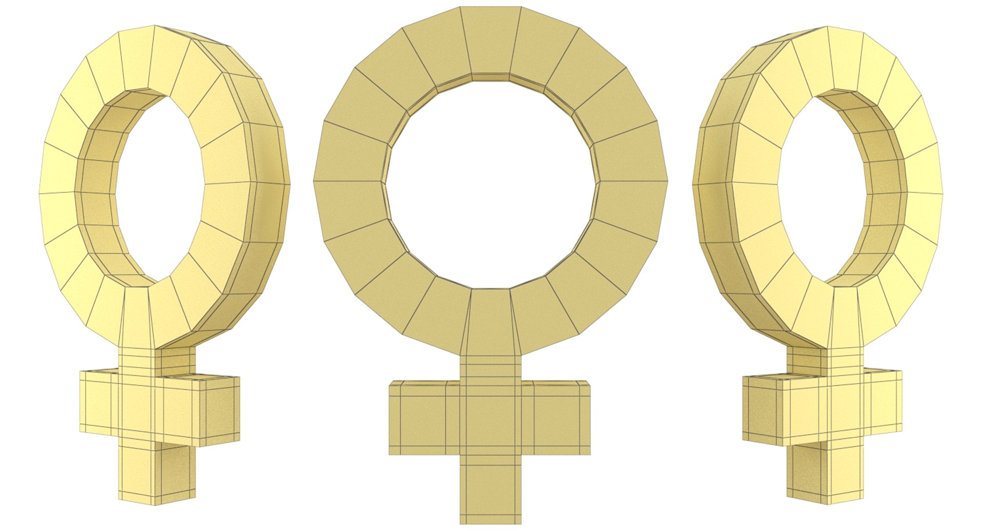 3d Female Gender Symbol Model