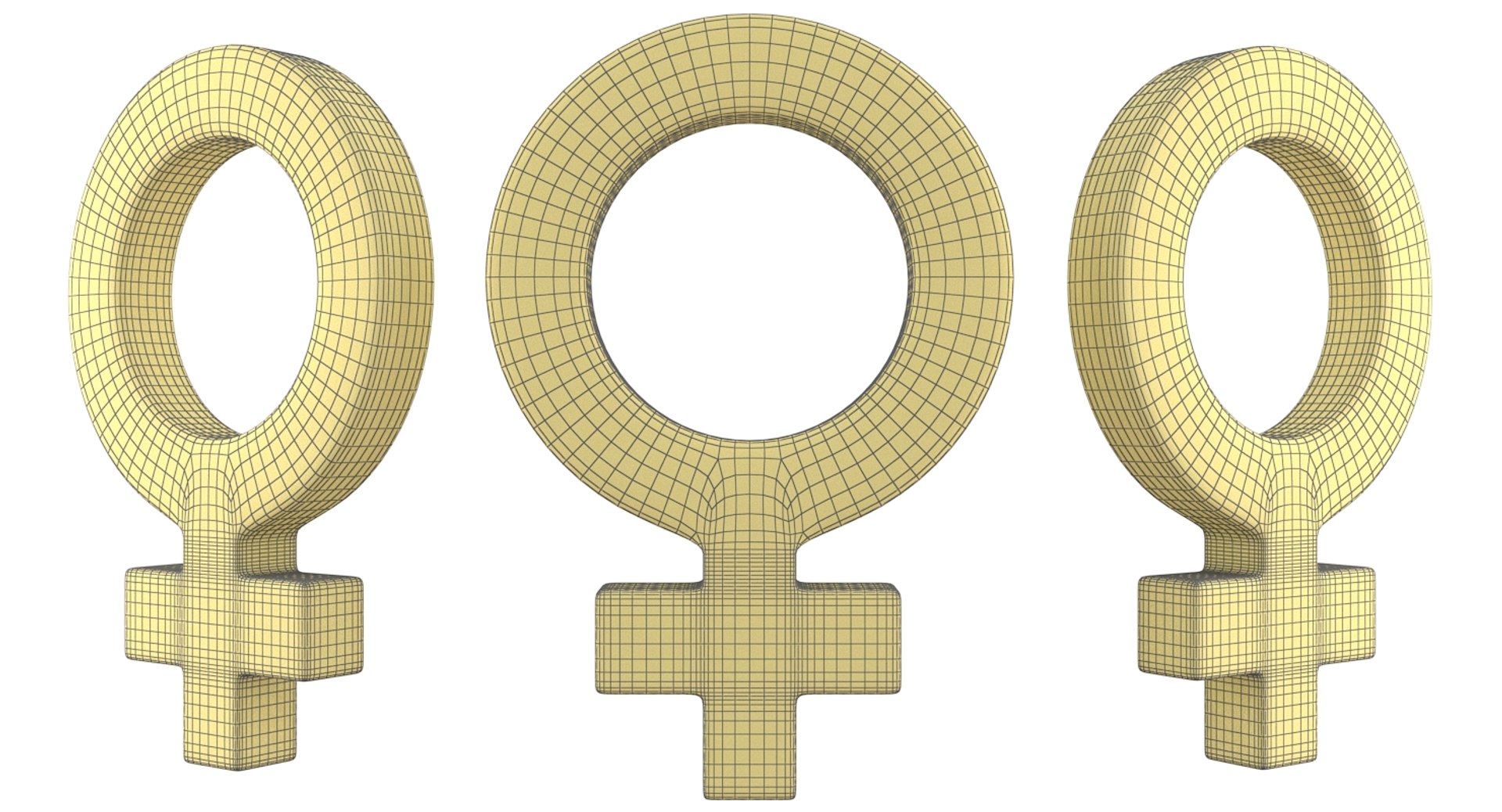 3d Female Gender Symbol Model