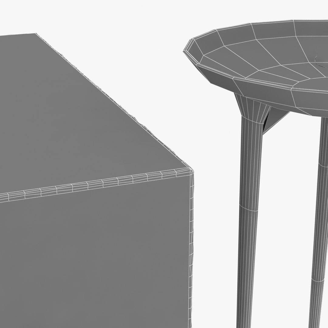 3d model of metal tables
