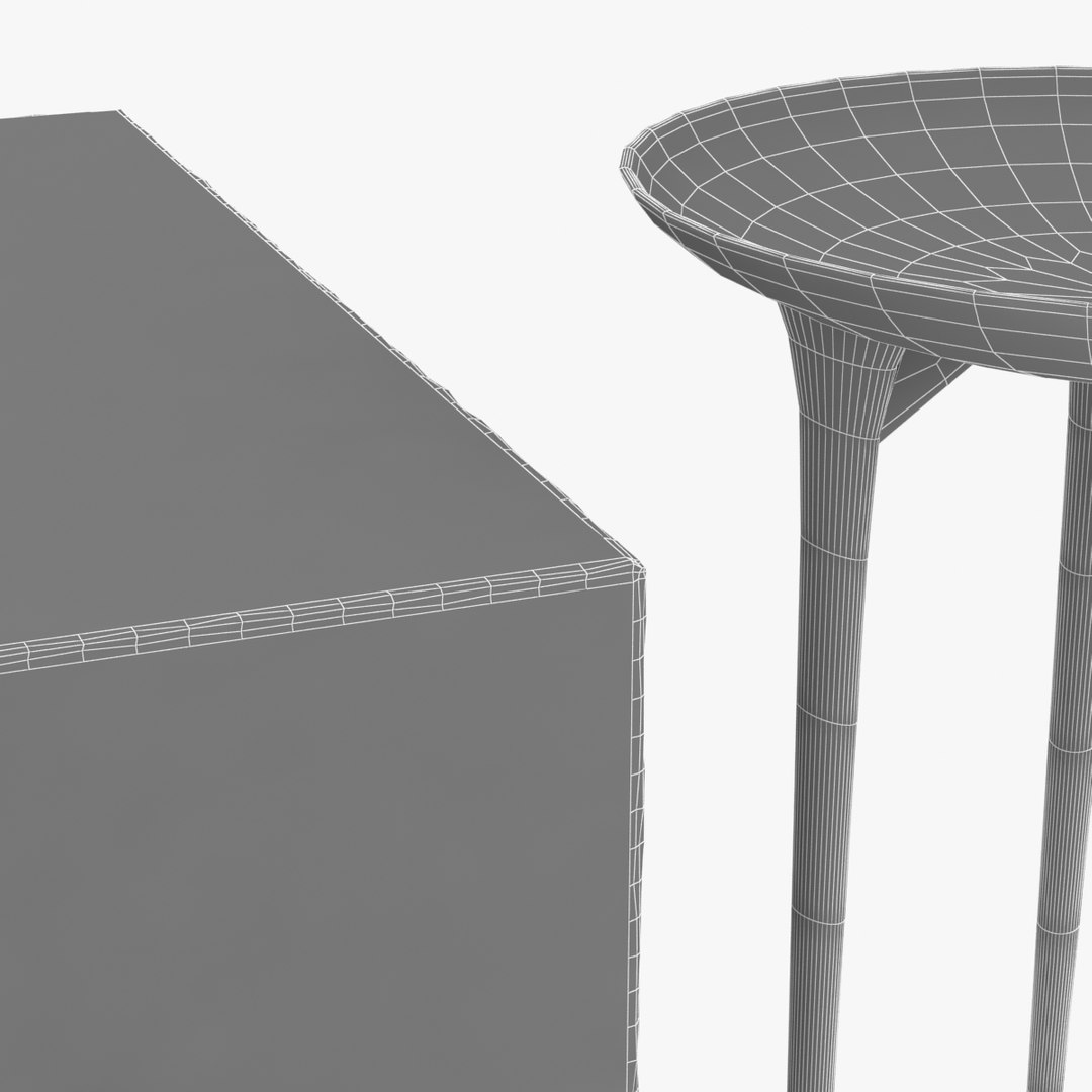 3d model of metal tables
