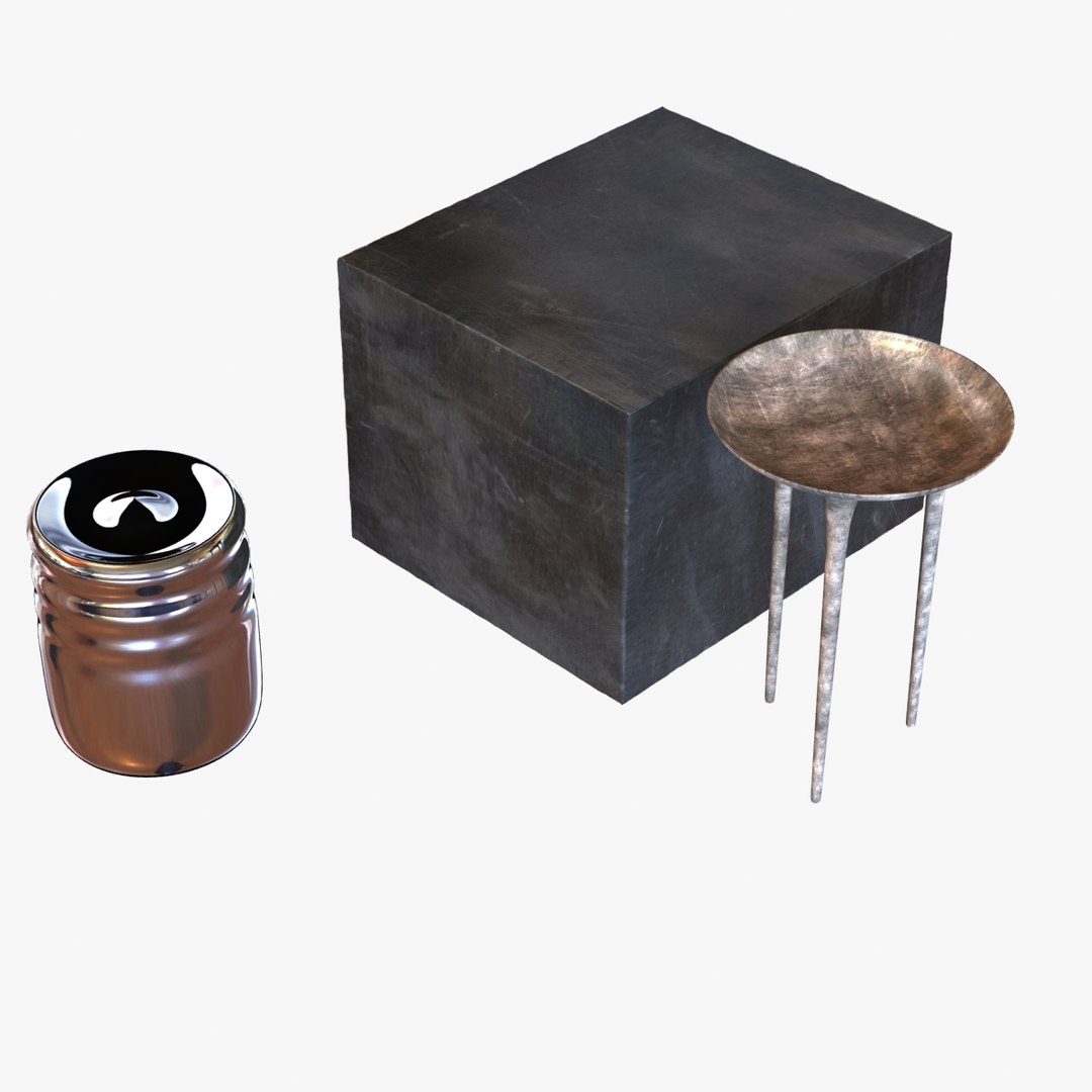 3d model of metal tables