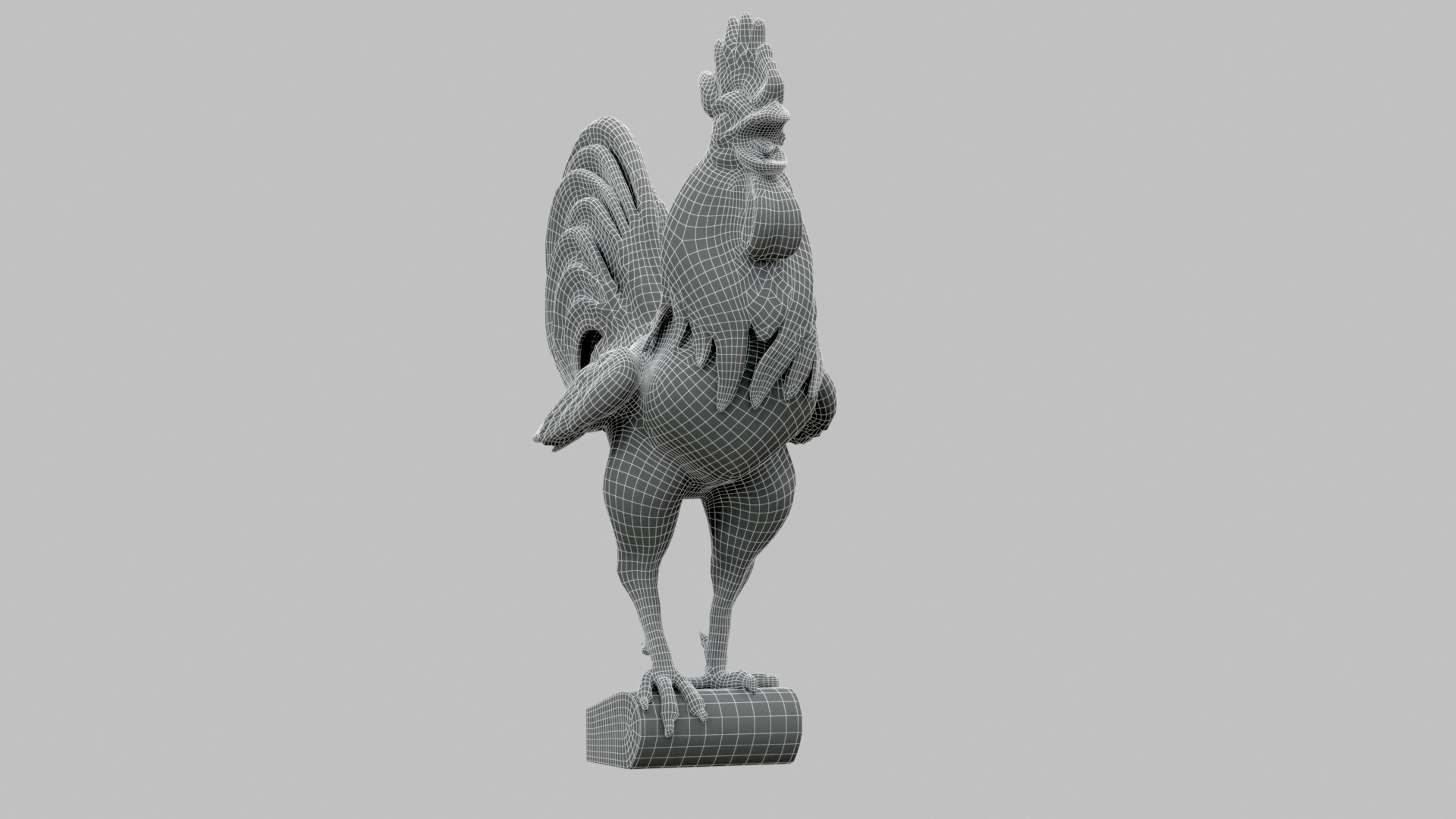 3D Gold Rooster Statue - TurboSquid 1559273