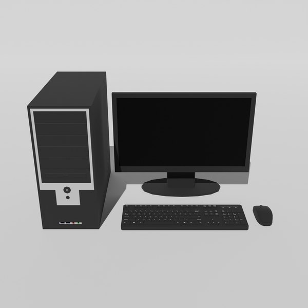 modelo 3d Low Poly Basic Computer Set - TurboSquid 2077889
