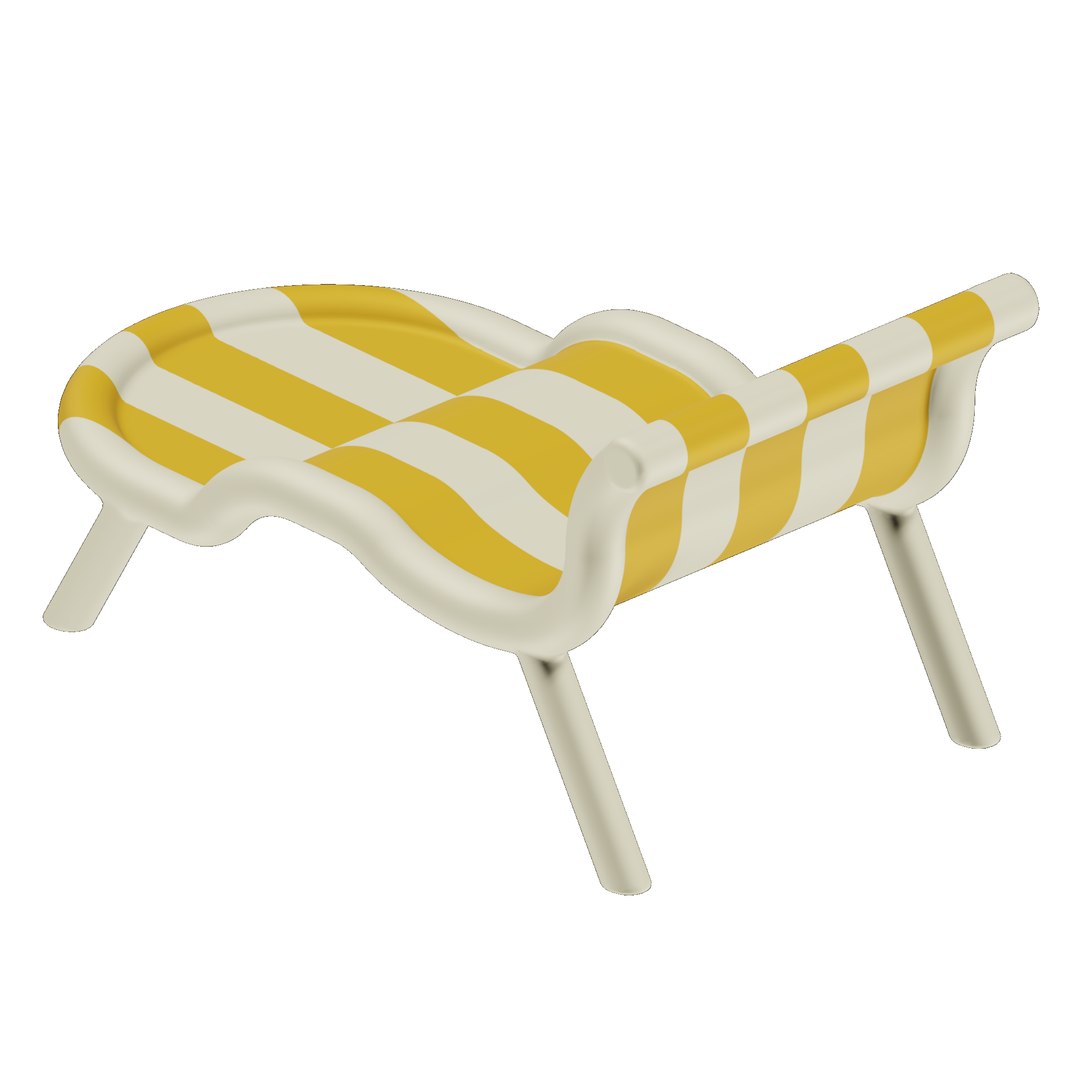 3D Fancy Lounge Chair Model - TurboSquid 2142948