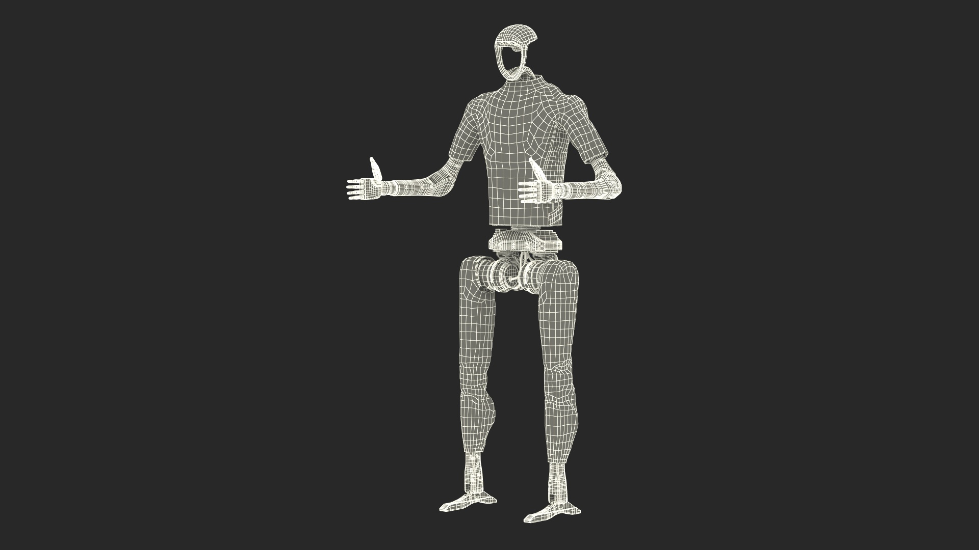 3D Humanoid Robot With Dexterous Hands Rigged For Cinema 4D ...