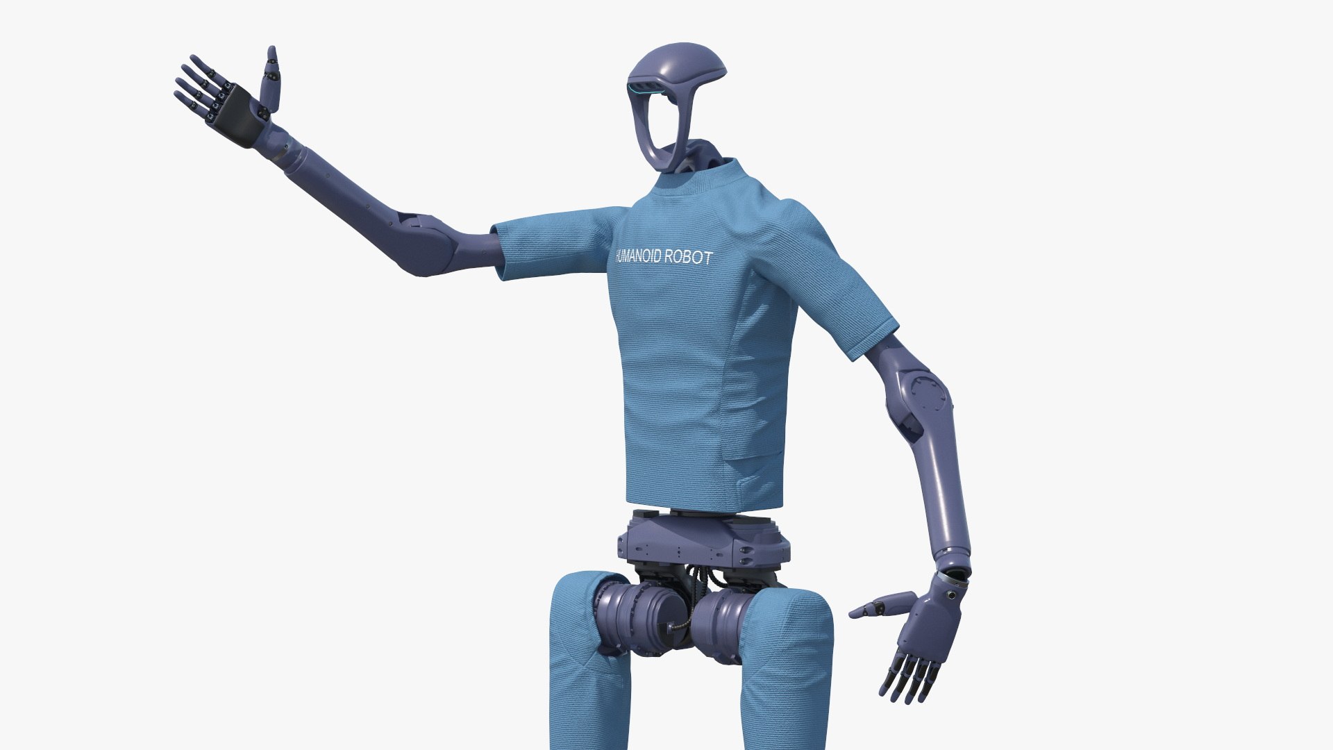 3D Humanoid Robot With Dexterous Hands Rigged For Cinema 4D ...