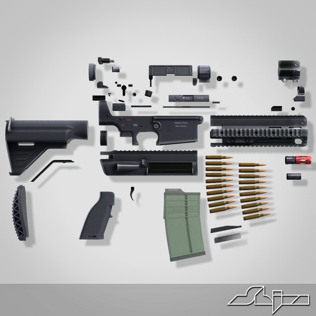 Battle Rifle 417 2 3d Max