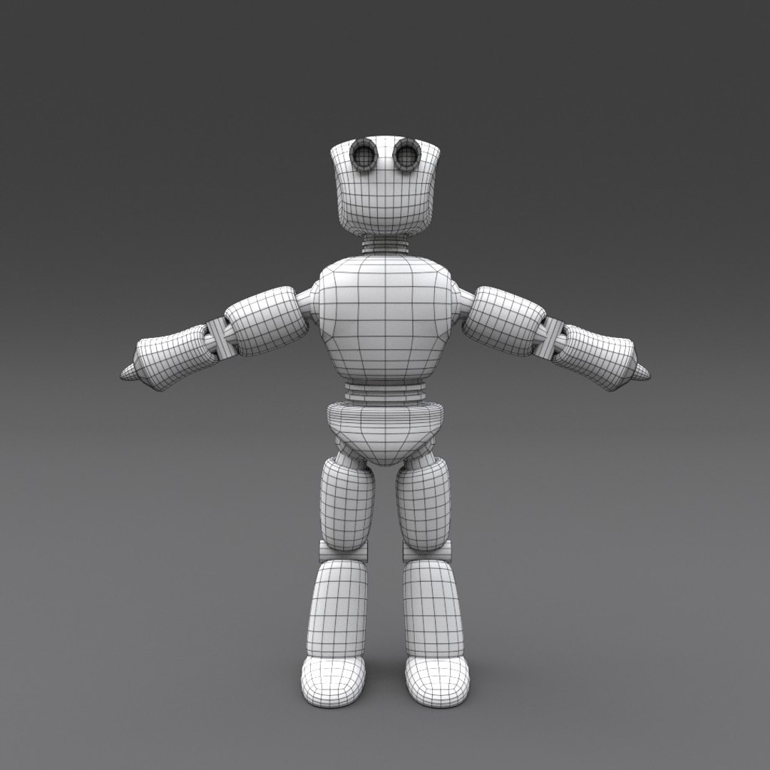 3d Robot Rigged Model
