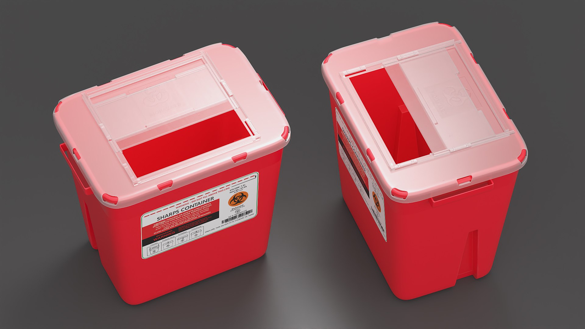 3D Medical Waste Disposal Container Open Model - TurboSquid 2319927