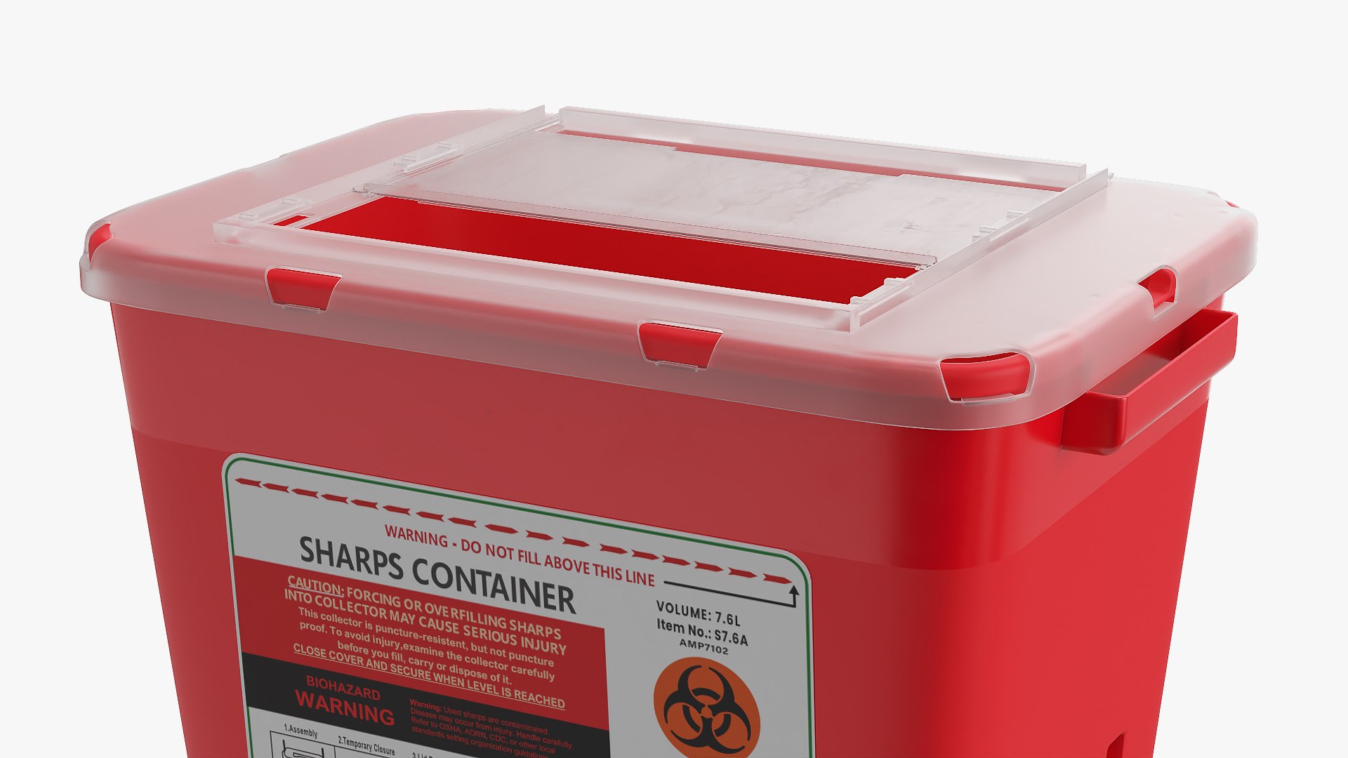 3D Medical Waste Disposal Container Open Model - TurboSquid 2319927