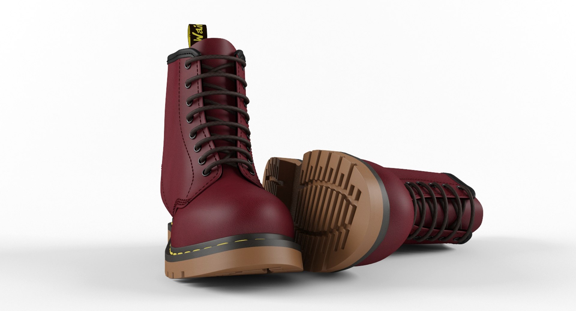 Red Boots 3d Model