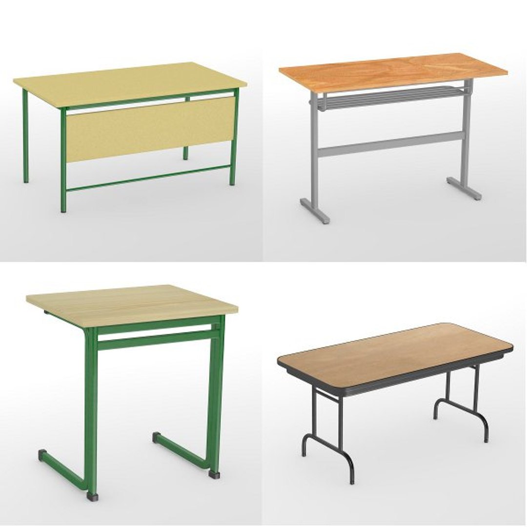 3d model school tables
