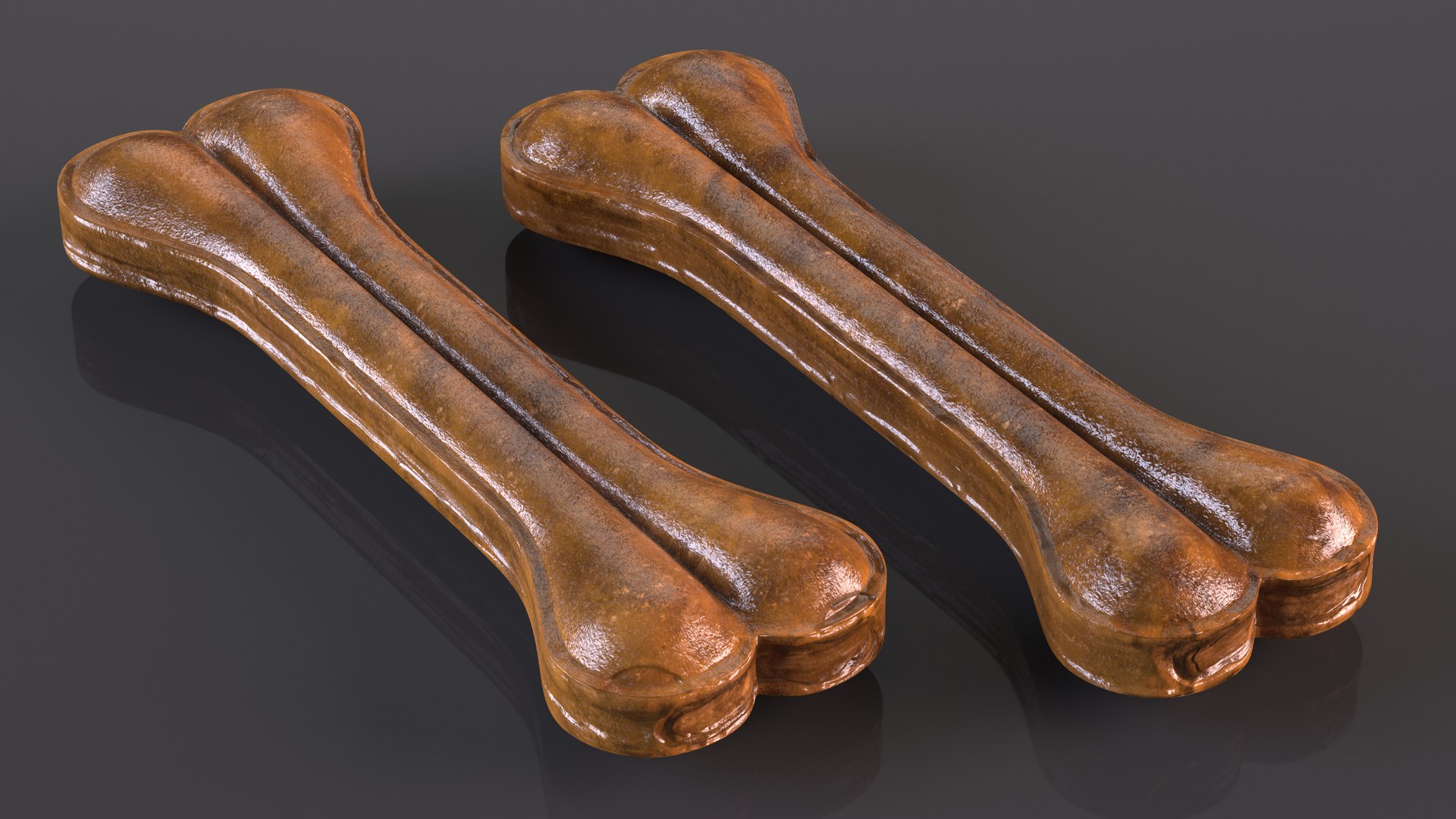 Large Dog Bone Treat Dark 3D - TurboSquid 2175160