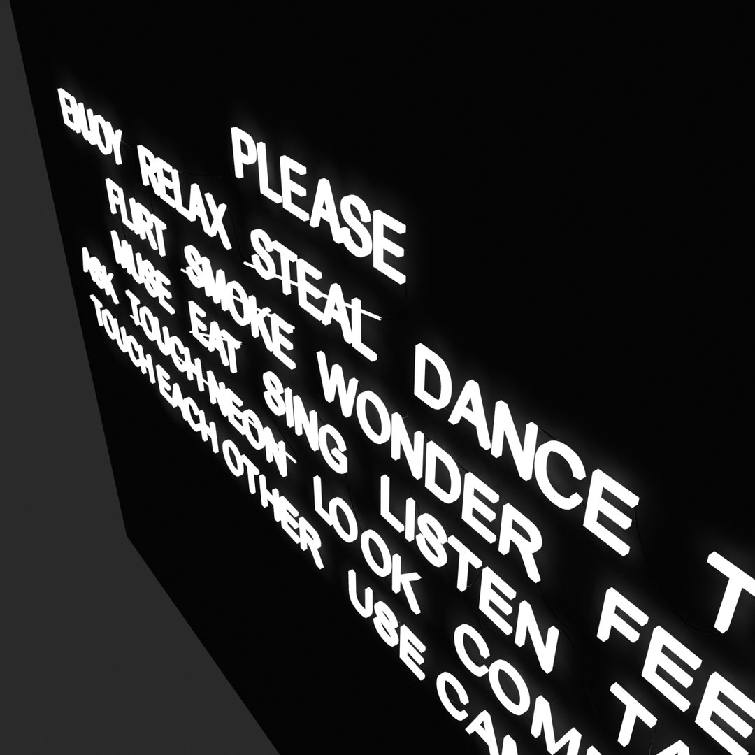 Text Sculpture Light Neon 3D Model - TurboSquid 1269335