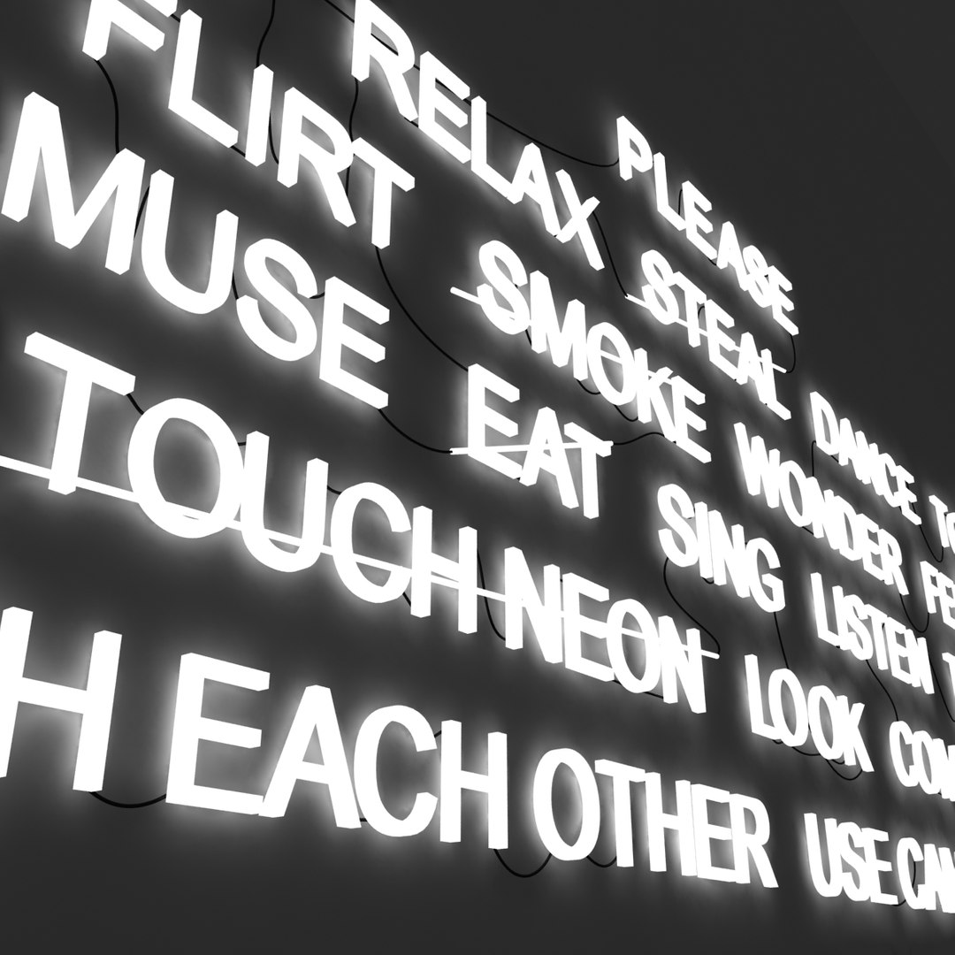 Text Sculpture Light Neon 3D Model - TurboSquid 1269335