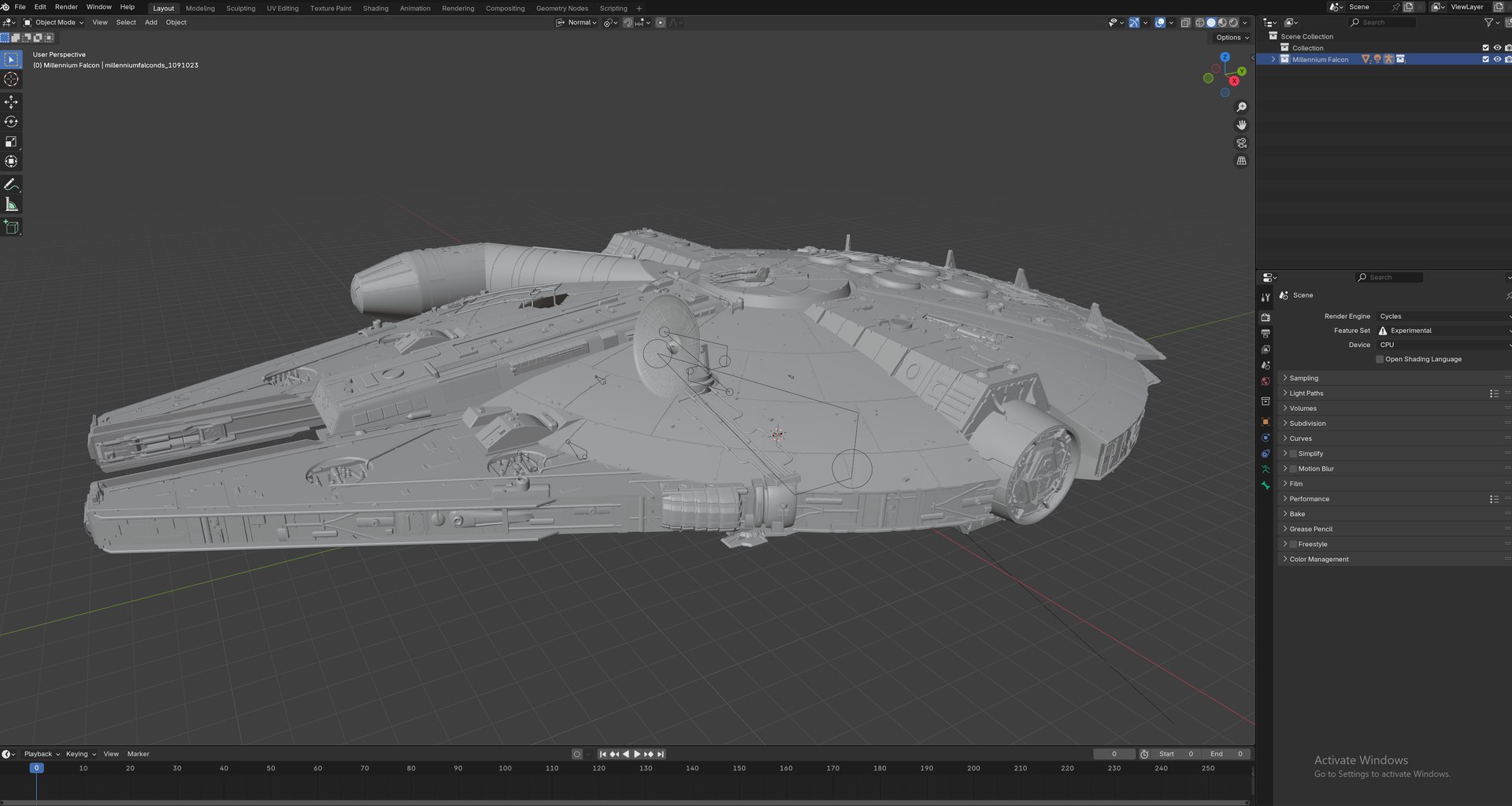 Millennium Falcon - Starship Starwar Low-poly 3D Model 3D Model ...
