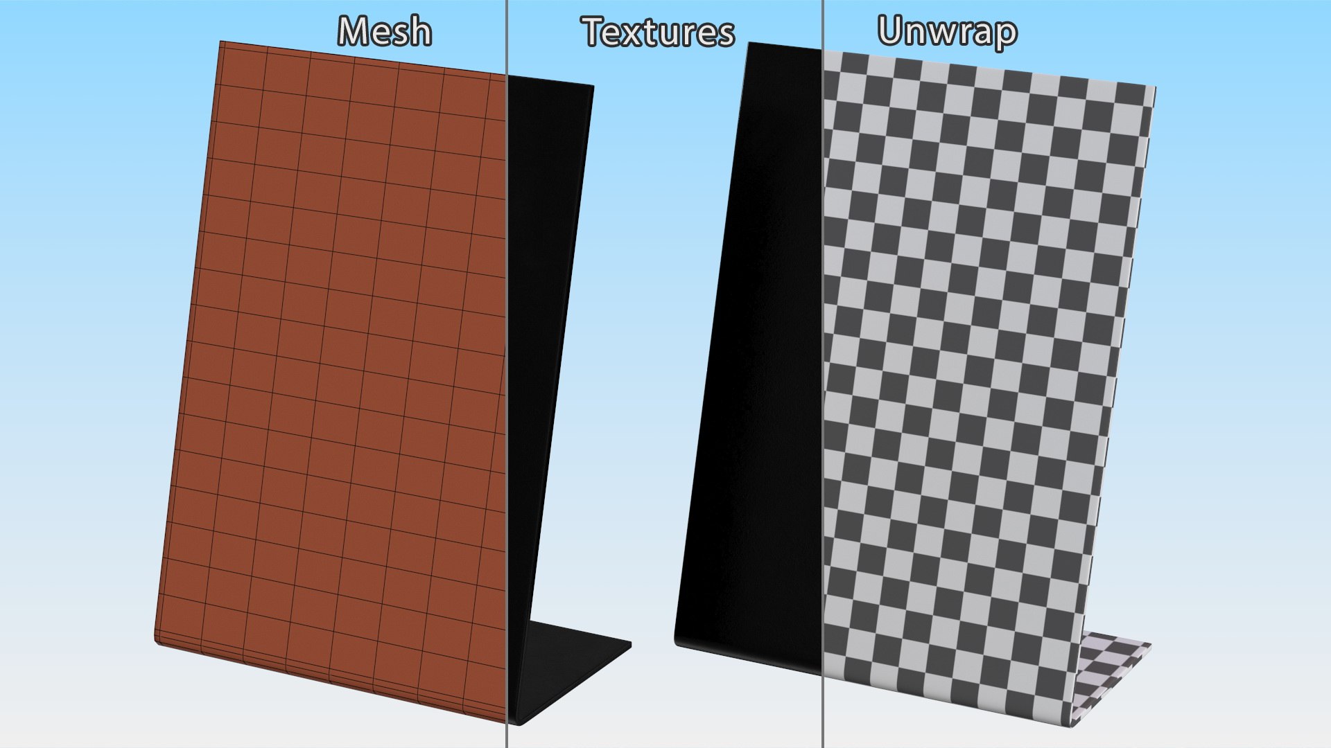 3D Table Sign Black Empty model - TurboSquid 2139380