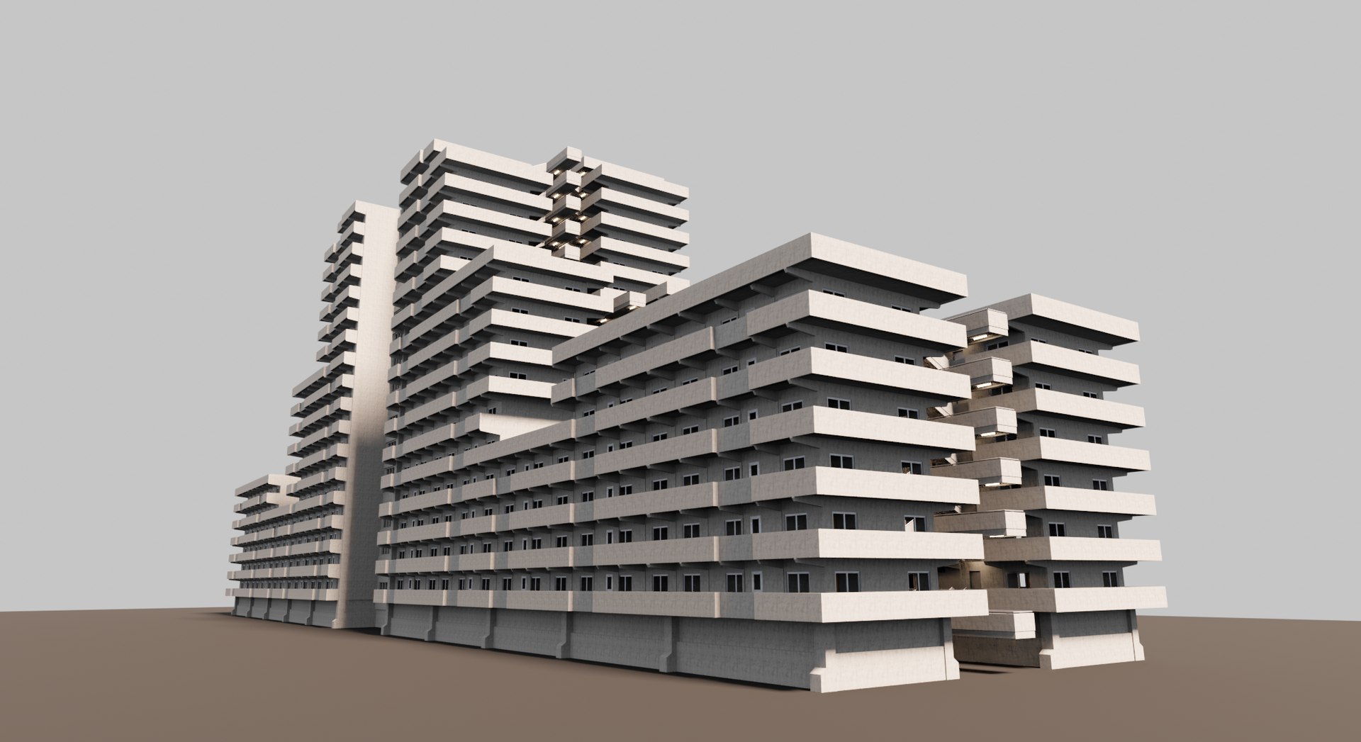 3D Brutalist Architecture Building Model - TurboSquid 1422820