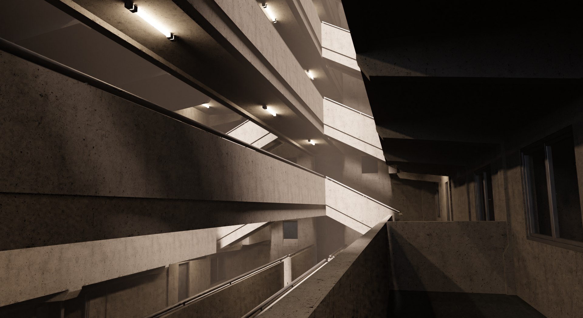 3D Brutalist Architecture Building Model - TurboSquid 1422820