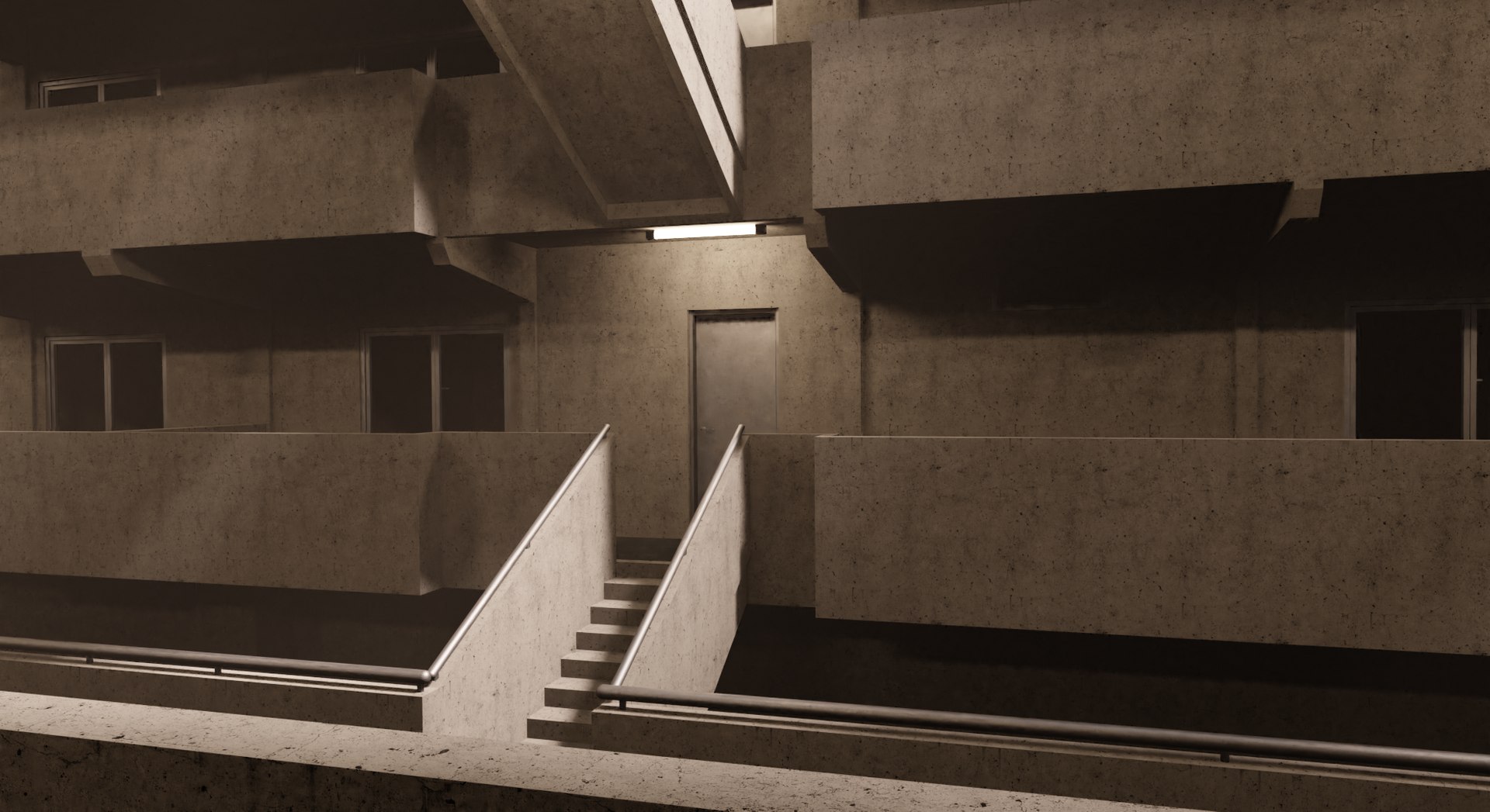 3D Brutalist Architecture Building Model - TurboSquid 1422820