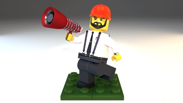 modelo 3d Trabajador jefe de Lego - TurboSquid 1776029