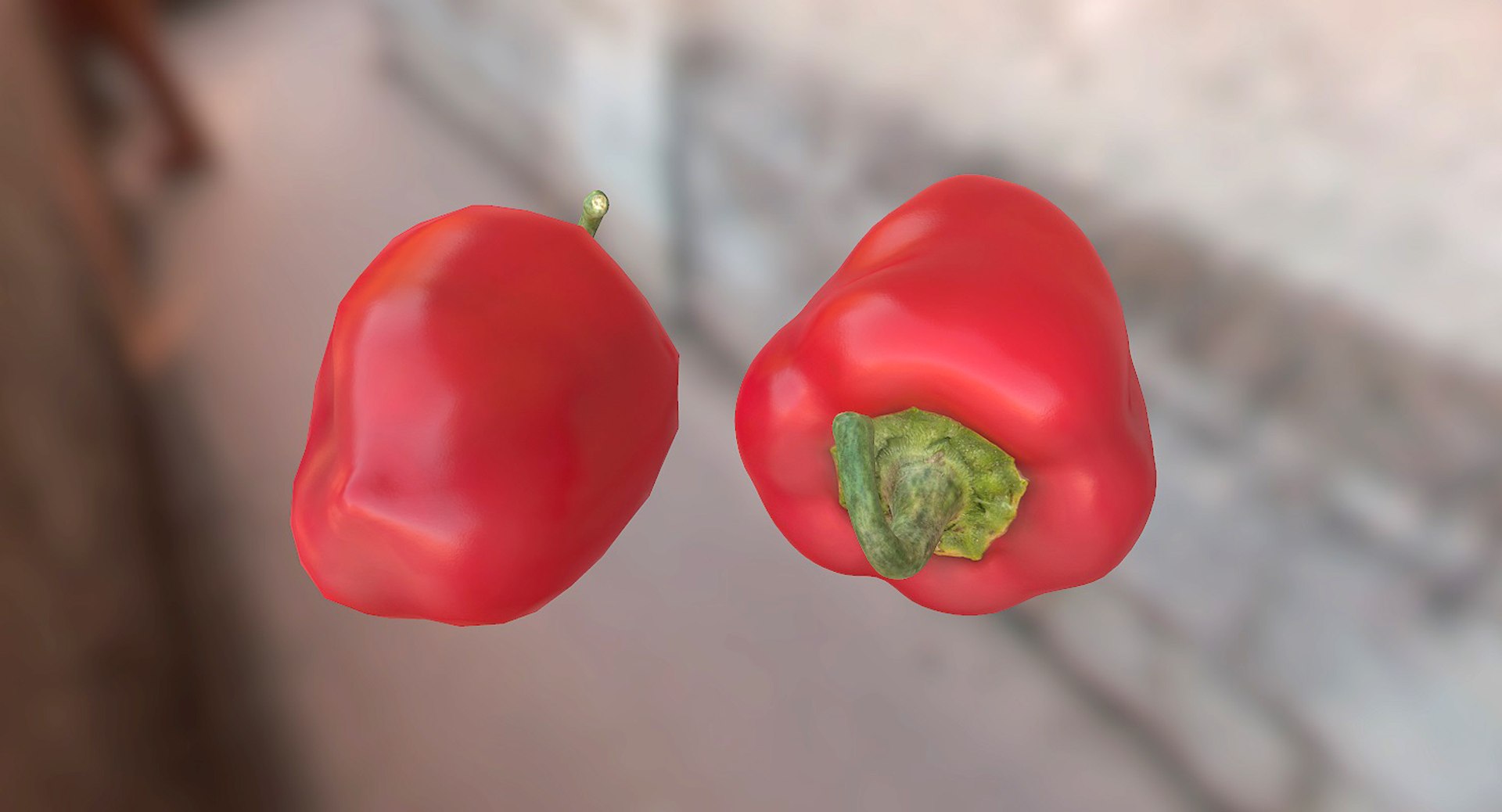 3ds max bell pepper polys realistic
