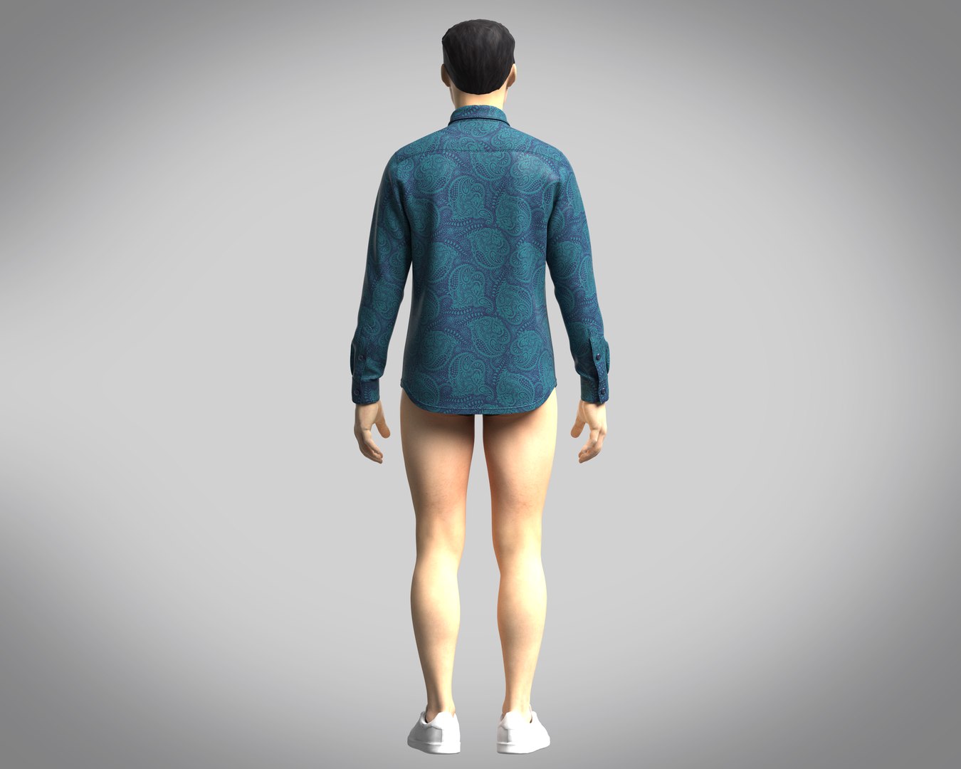 3D Mens Paisley Printed Shirt - TurboSquid 1992037